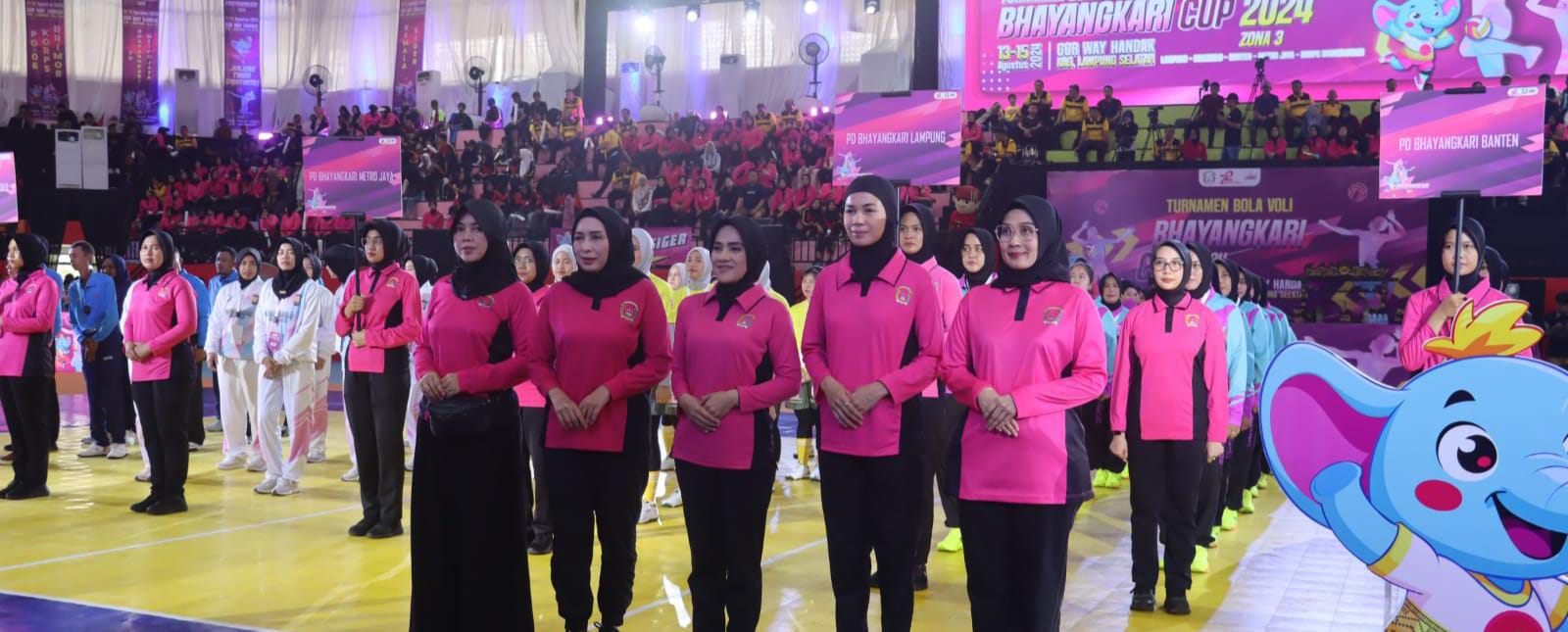 Bhayangkari Cup 2024 Zona 3 Resmi Dibuka di GOR Way Handak Lampung ...